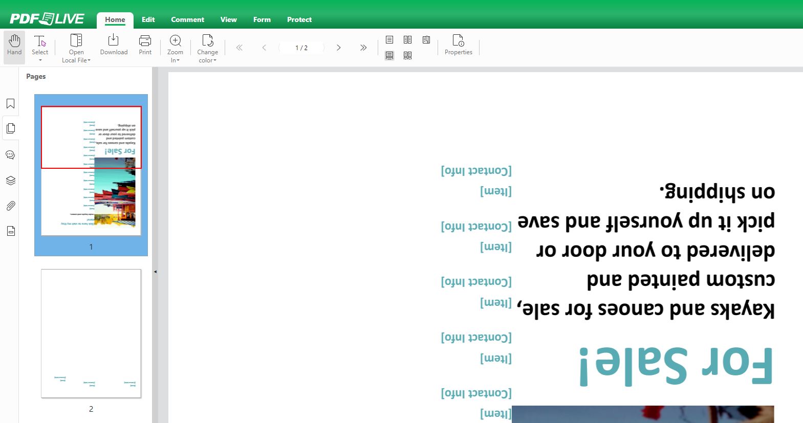 Flip One or All Pages in a PDF